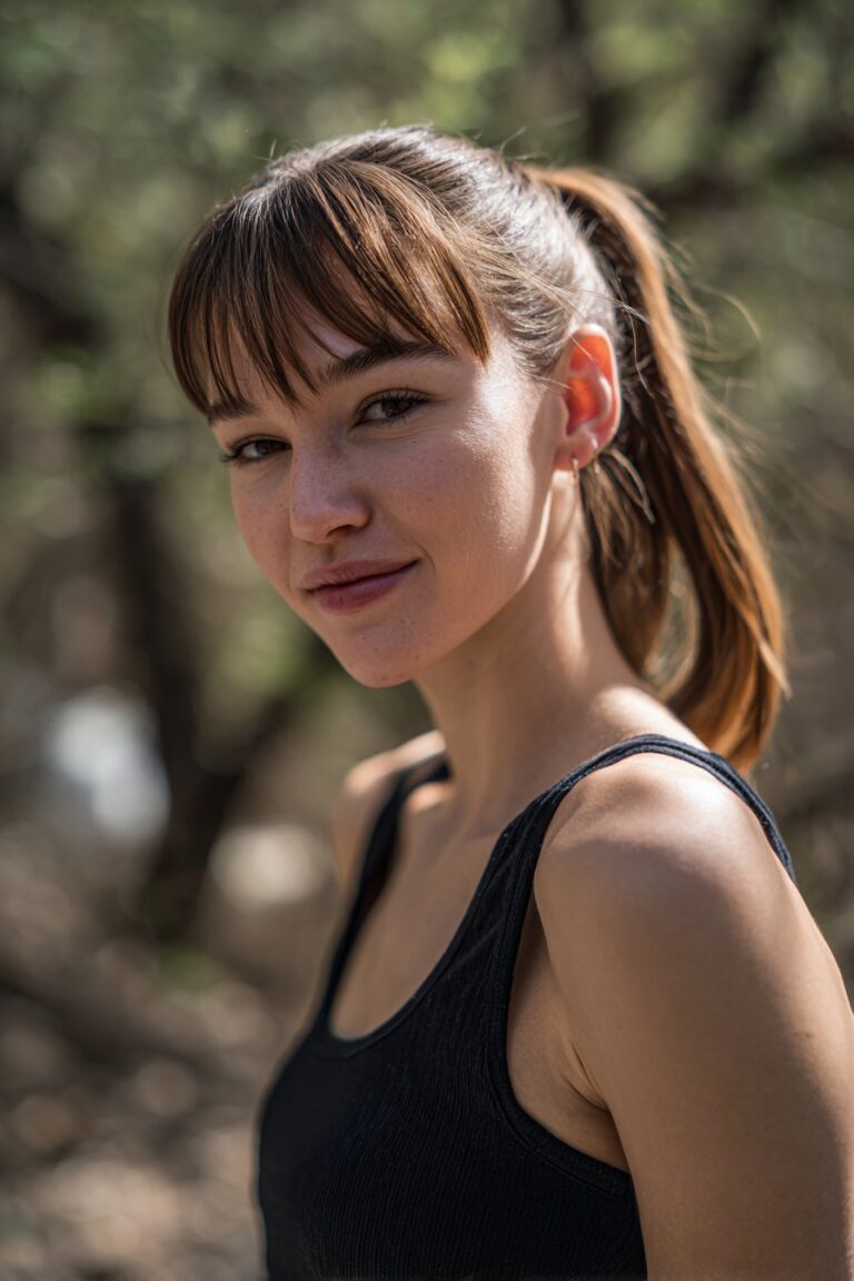 15 Stunning Slick Back Ponytail with Bangs